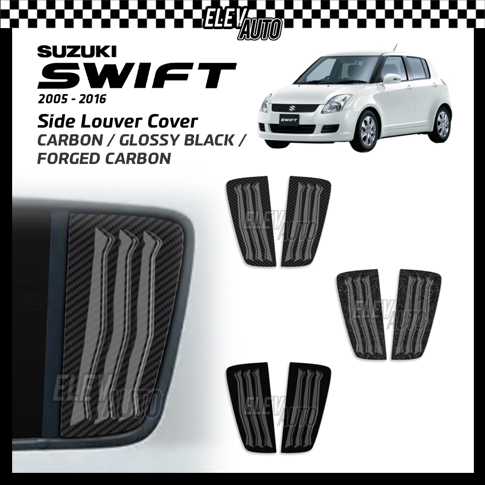 Suzuki Swift 2005 - 2016 Side Louver Cover Triangle Window Shark Fin ...