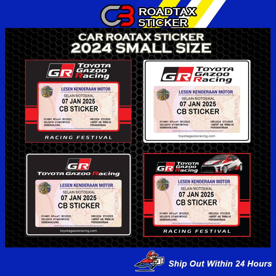 TOYOTA GR TOYOTA GAZOO RACING CAR ROADTAX STICKER / RS04 | Shopee Malaysia
