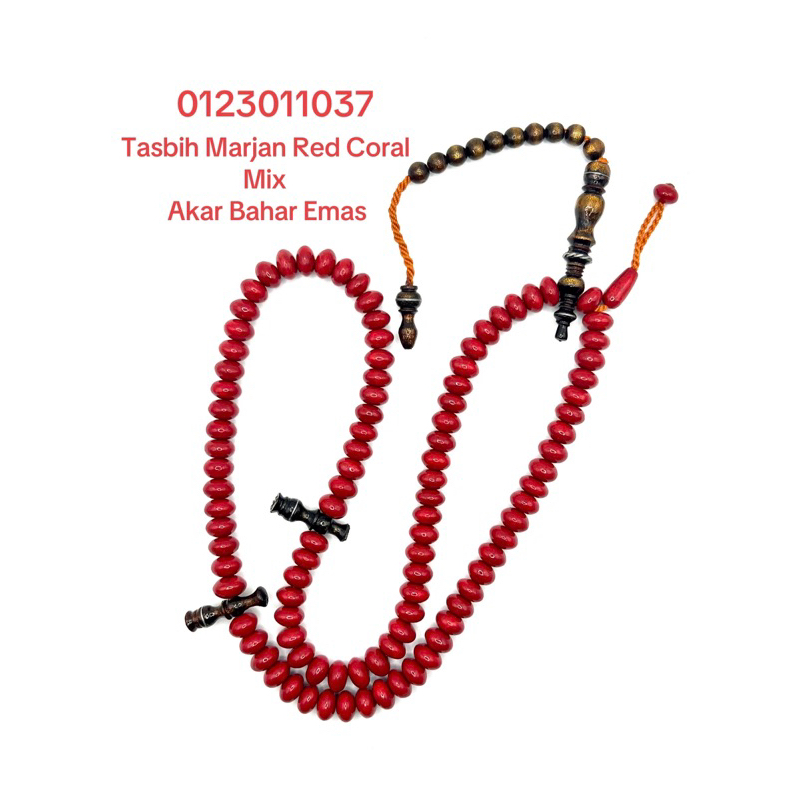 Tasbih Batu Marjan Asli Red Coral | Shopee Malaysia
