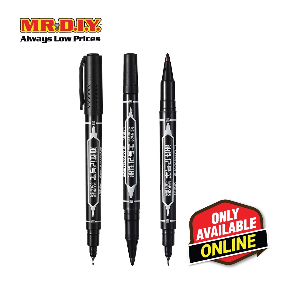 COMIX Marker Pen Black (0.5-1.5mm/12 Pcs) | Shopee Malaysia