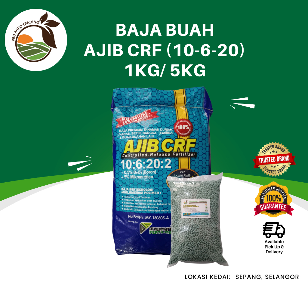 Diversatech AJIB CRF 10-6-20-2 (1KG/5KG) - Baja Buah, Rendah Chloride, Kurang Gugur Putik Buah ...