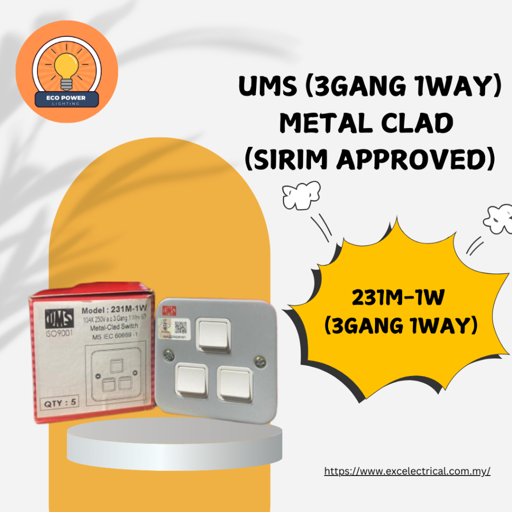 UMS 231M-1W 3G 1W METAL CLAD SWITCH | Shopee Malaysia