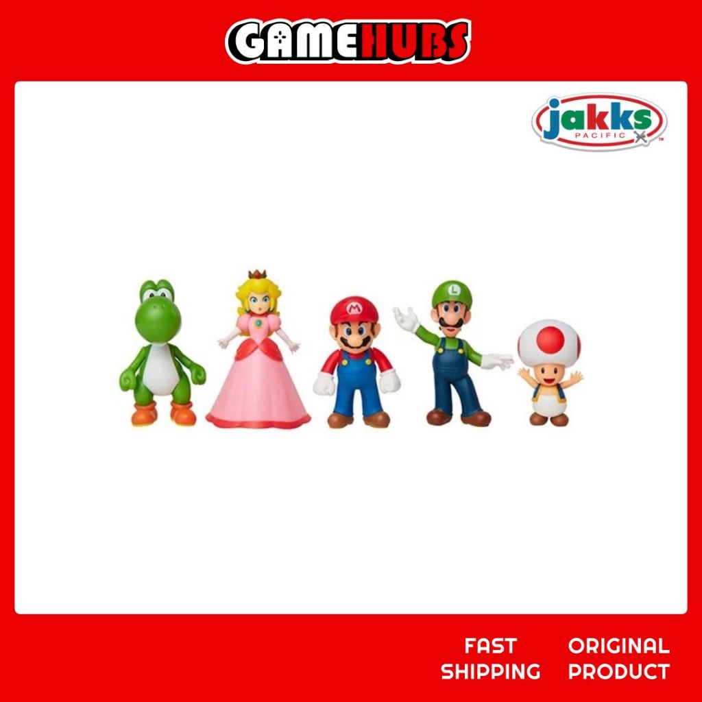 Nintendo Mario & Friends 5-Pack 2.5 Inch Posable Figurines - Super ...