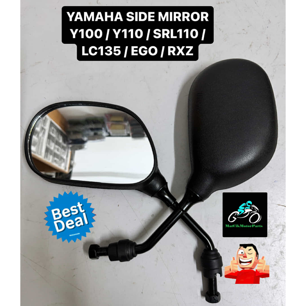 YAMAHA SIDE MIRROR STANDARD YAMAHA Y100/Y110/SRL110/SRL115/LC135/EGO ...