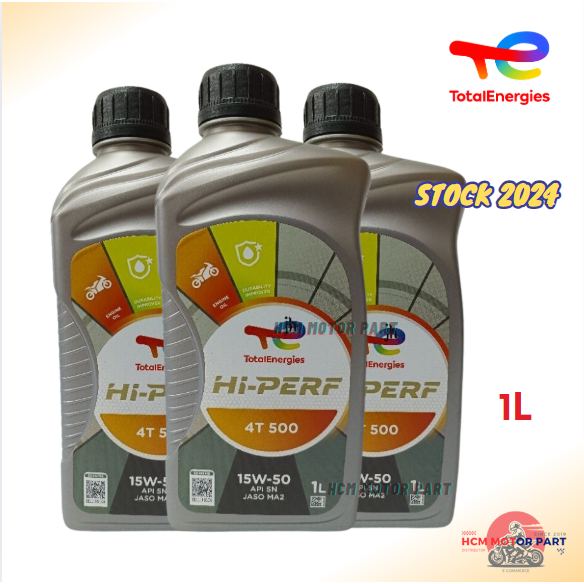 TOTAL HI-PERF SPECIAL 4T 15W-50 MOTORCYCLE ENGINE OIL 1 LITER STOCK ...
