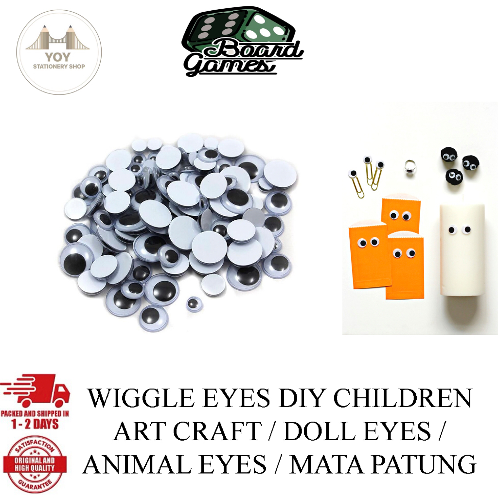 WIGGLE EYES DIY CHILDREN ART CRAFT / DOLL EYES / ANIMAL EYES / MATA ...