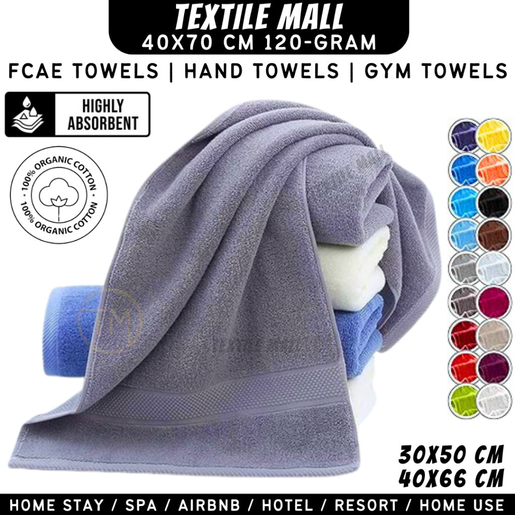 Face Towel 30*50 cm / 40*72 cm 100% cotton Tuala muka tuala - tuala ...