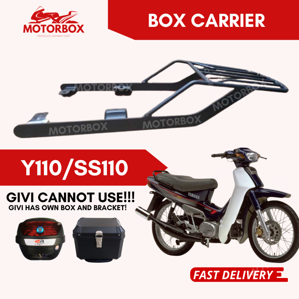 Y110 FRIST MODEL REAR BOX MONORACK BOX CARRIER KAKI HEAVY DUTY PVC KOTAK BESI BELAKANG SS110 ...