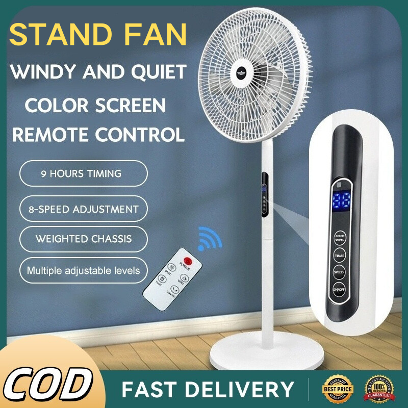 COD 2-Day Delivery Strong Floor Stand Fan 16 Inch 5 Blades 3 Speed Kipas Berdiri Angin Kuat Diri ...