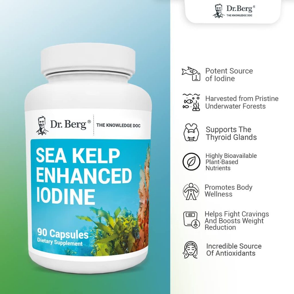 EXP:7/25 Dr. Berg's Sea Kelp Enhanced - Pure Healthy Thyroid Support ...