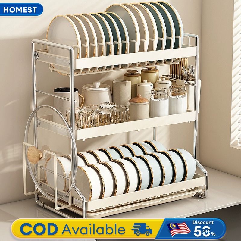 Kitchen Dish Rack Cup Holder With Accessory Rak Dapur Stainless Steel ...