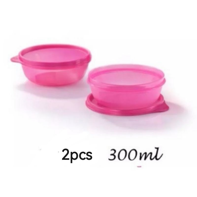 Tupperware Modular Bowl 300ml pink colour(2pcs) | Shopee Malaysia