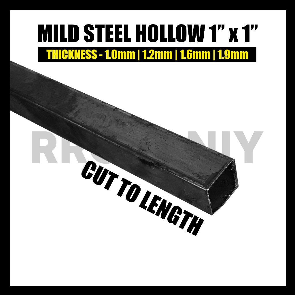 MILD STEEL (BESI) SQUARE HOLLOW STEEL (SHS) 6/8 INCH x 6/8 INCH - 1 FT ...