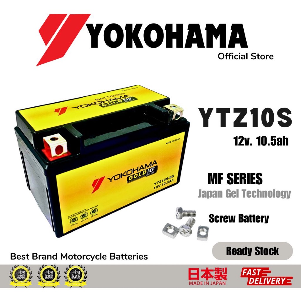 YOKOHAMA GOLD MF SERIES YTZ10 YTZ10S-BS BATTERY KTM DUKE 690 TMAX R1 R6 MT MT07 MT09 CB500 ...