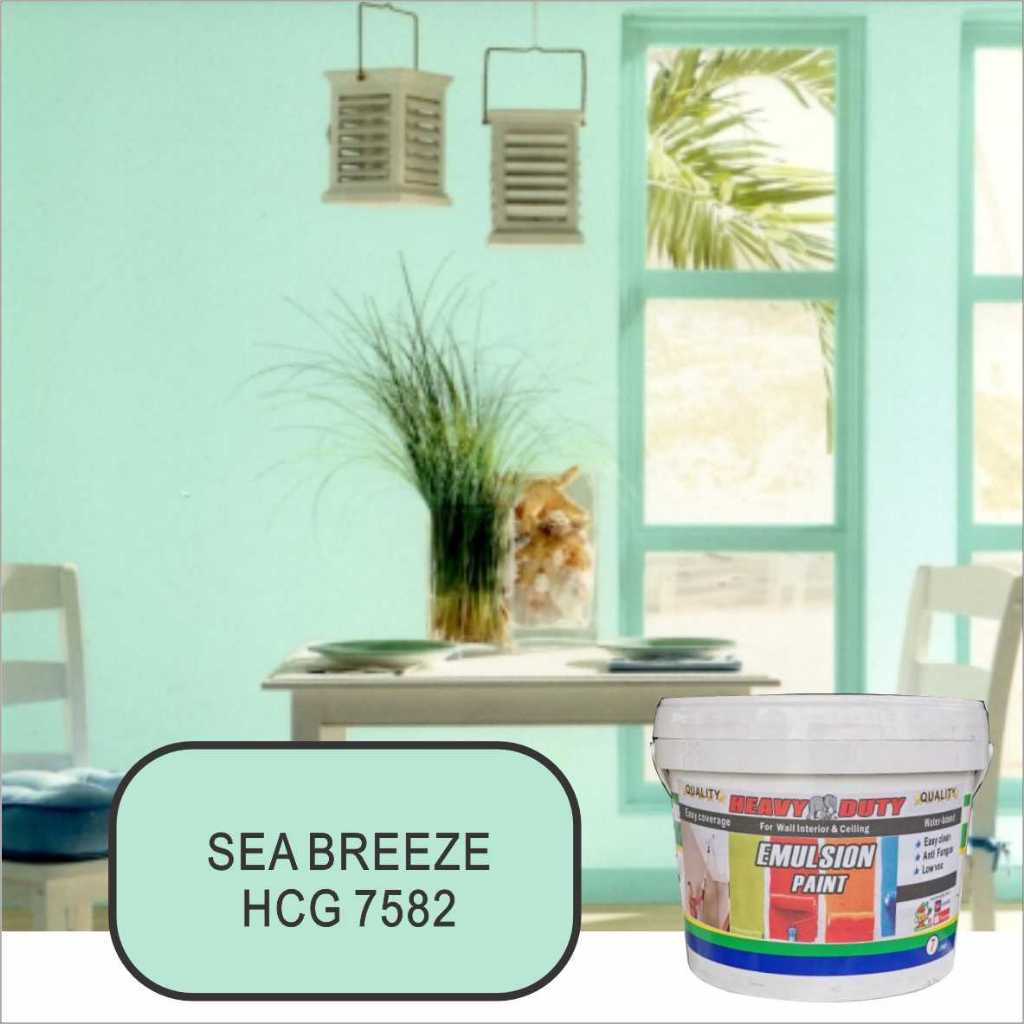 🌟 HCG7582 SEA BREEZE 🌟7 LITER INTERIOR WALL EMULSION PAINT / CAT EASY ...
