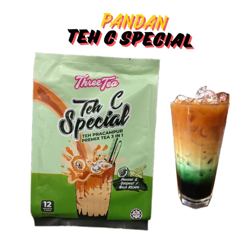 Instant Pandan Teh C Special Sarawak Gula Apong Pandan Teh C powder ...