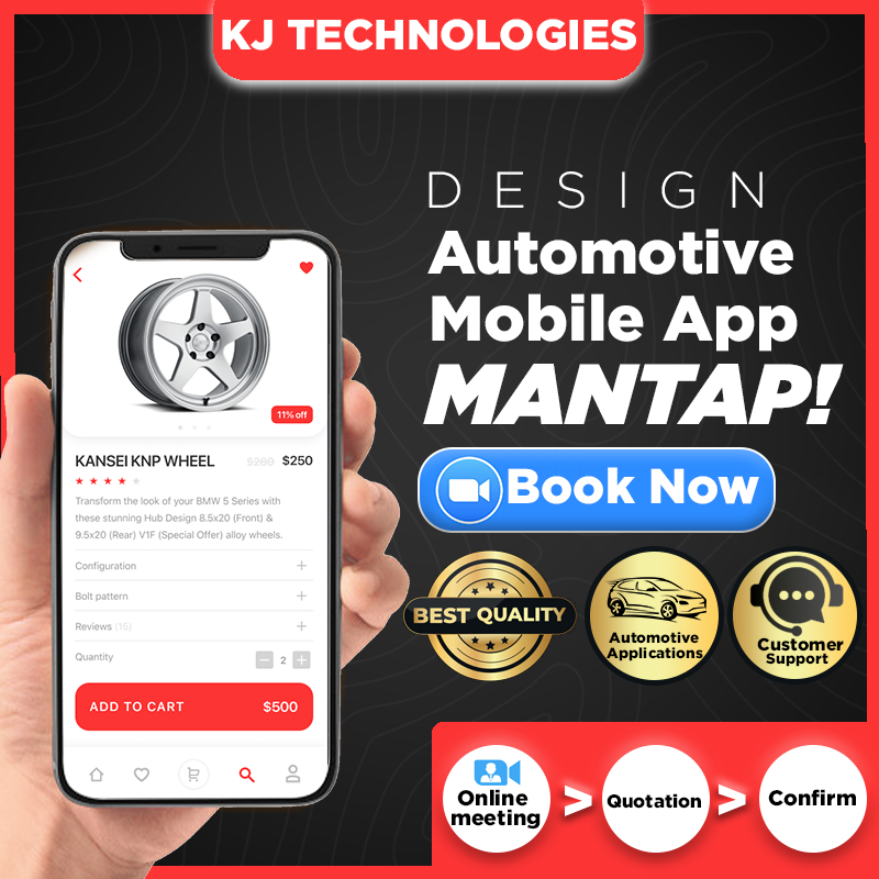 Automotive Mobile APP DESIGN Spare Part Compressor Angin Tayar Tyres ...