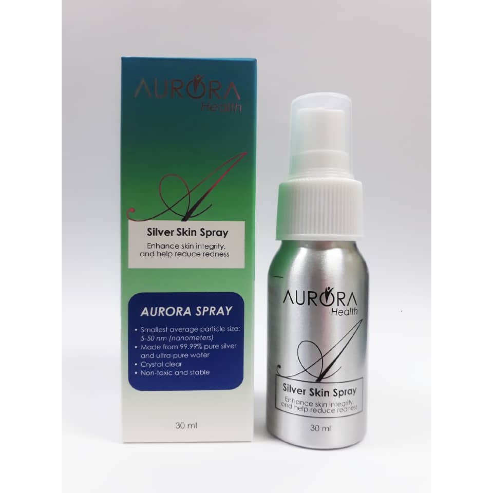 Aurora Health Silver Multipurpose Skin Spray for Wound, Eczema and ...