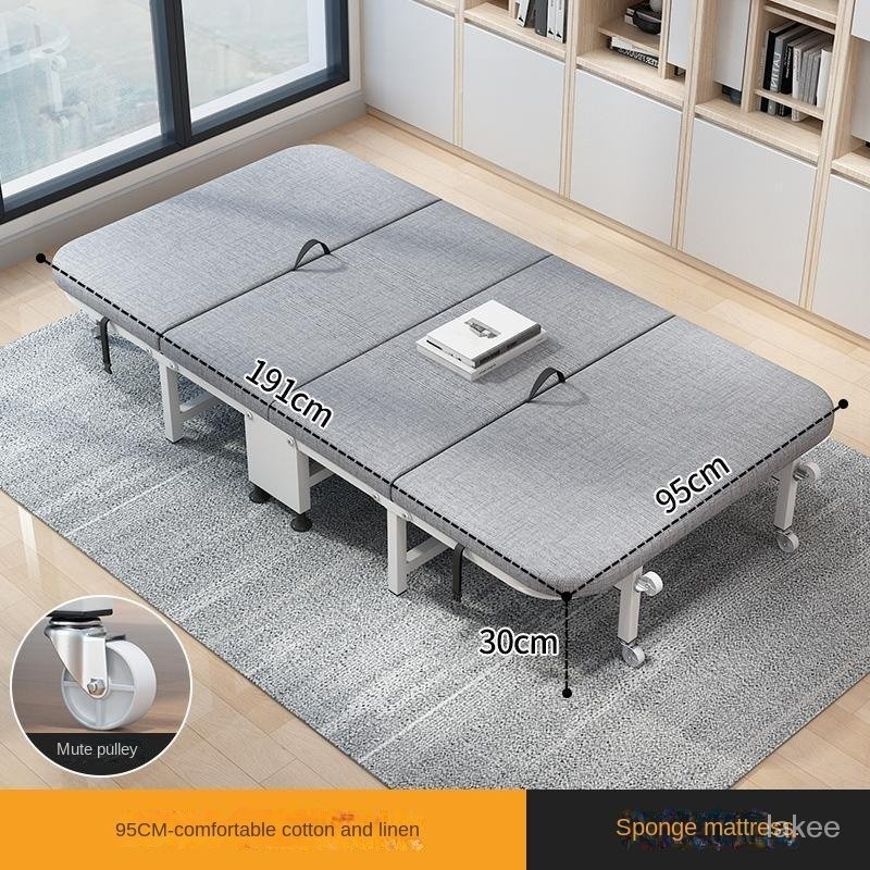 Folding Bed Single Use Portable Bed Noon Break Bed Foldable Bed for ...
