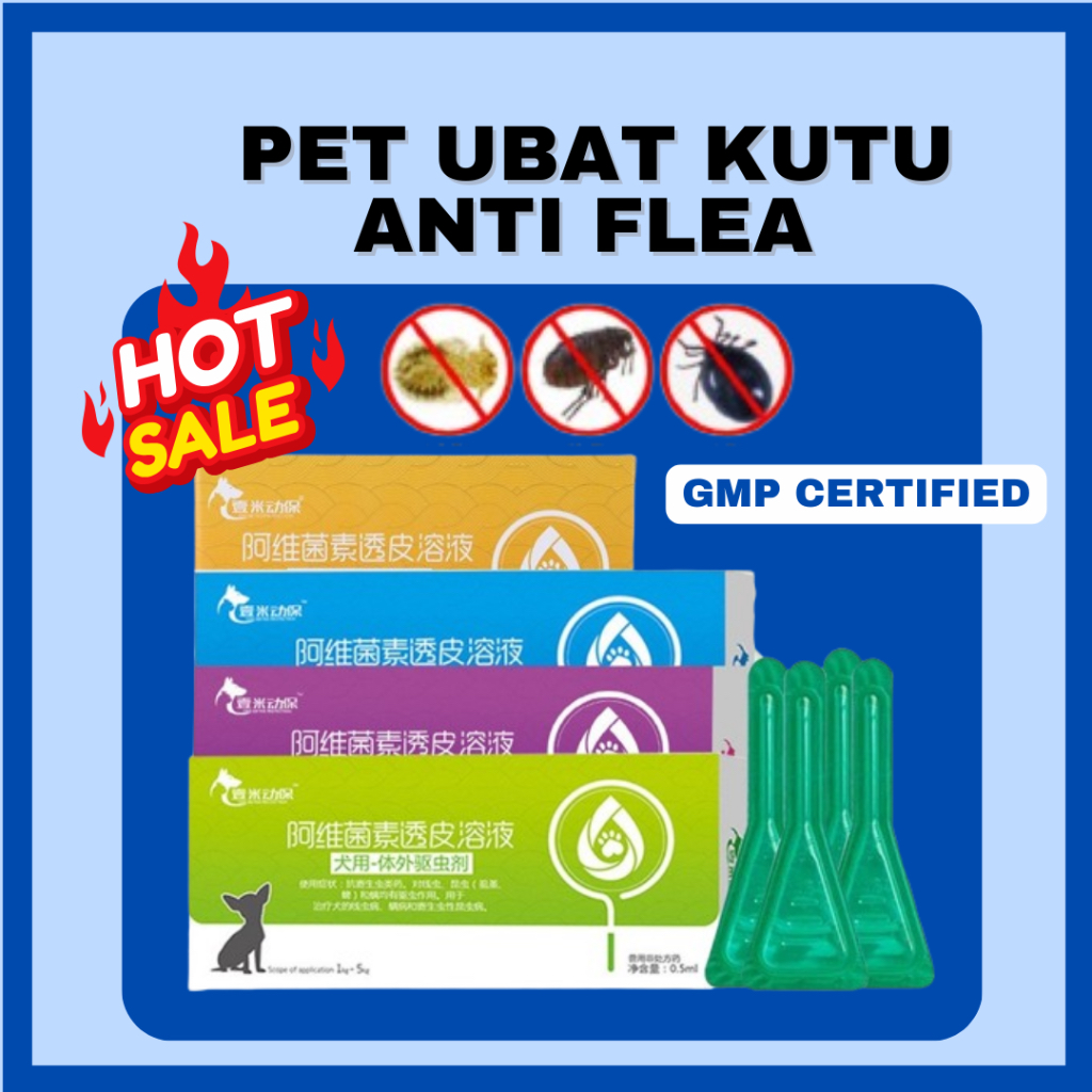Pet Ubat Kutu Anti Flea Ubat Kucing Kutu Flea&Tick Treatment Kucing ...