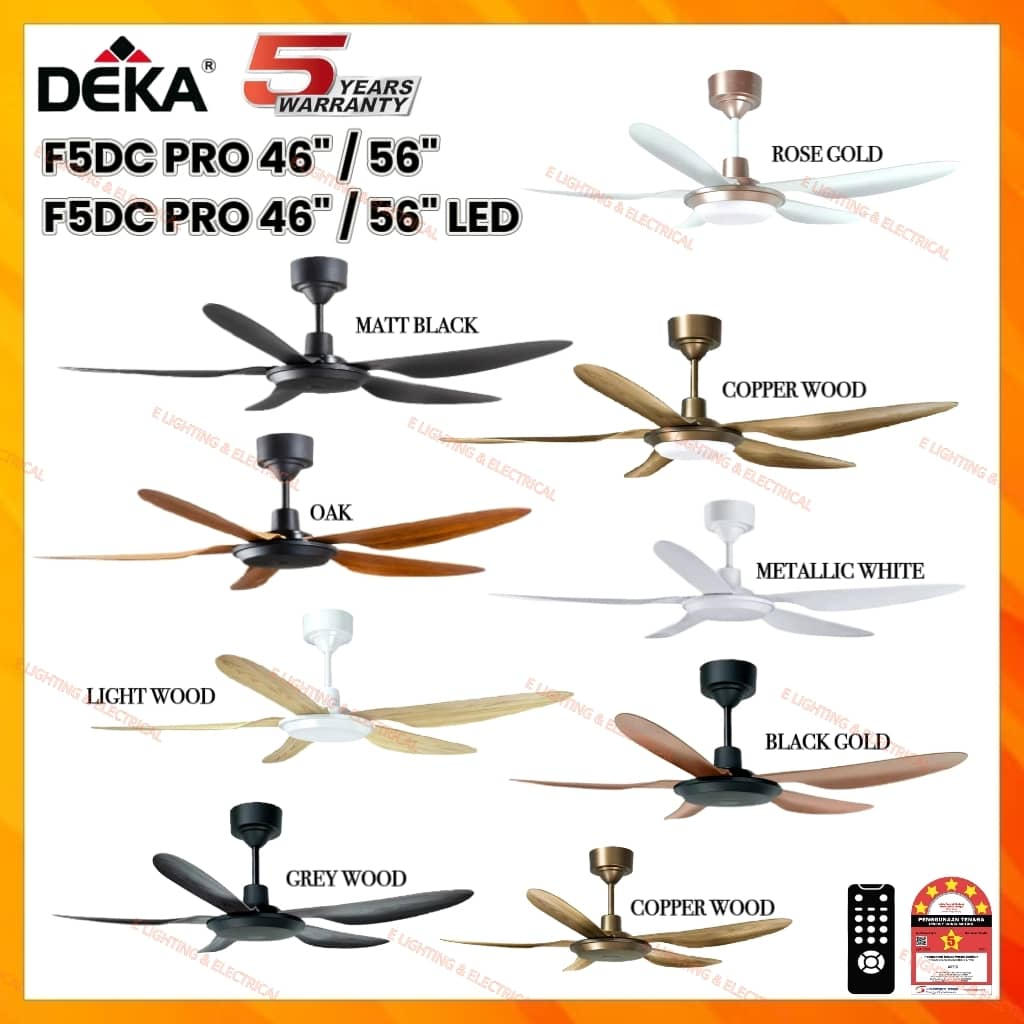 DEKA KRONOS F5DC Pro 46" / 56" DC Motor Remote Control 5 Blades 20 ...