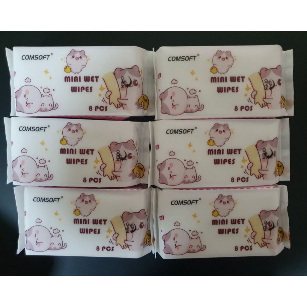 Pocket Tissue Mini Wet Wipes (8pcs x 6pack) | Shopee Malaysia