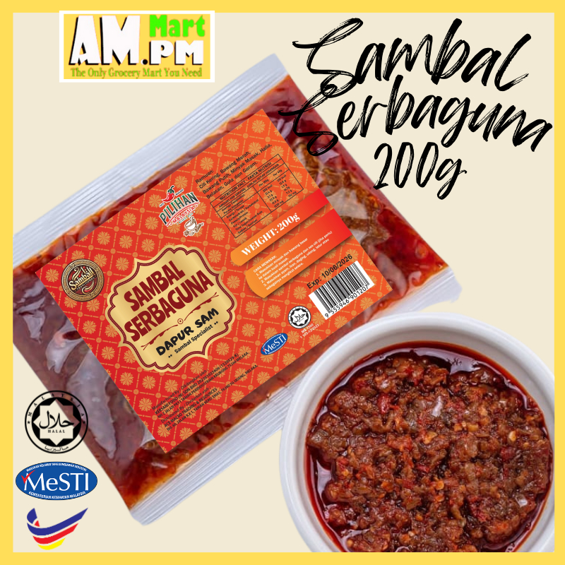 [200G] BEST Recipe Sambal Serbaguna| READY TO EAT | HALAL | Freshly ...