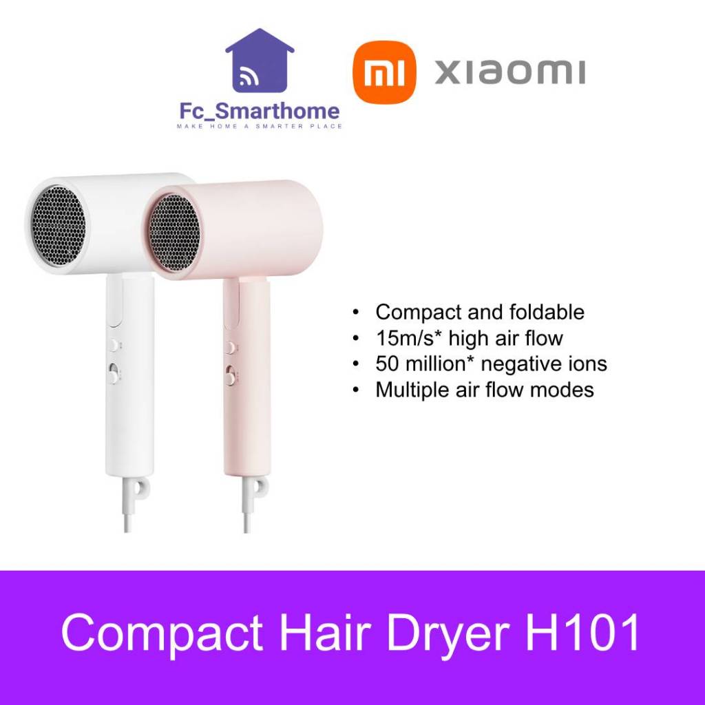 Xiaomi Compact Hair Dryer H101 | Foldable | 15m/s* high air flow | 50 ...