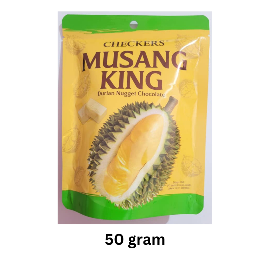 CHECKERS (7 biji coklat) Musang King Durian Nugget White Chocolate ...