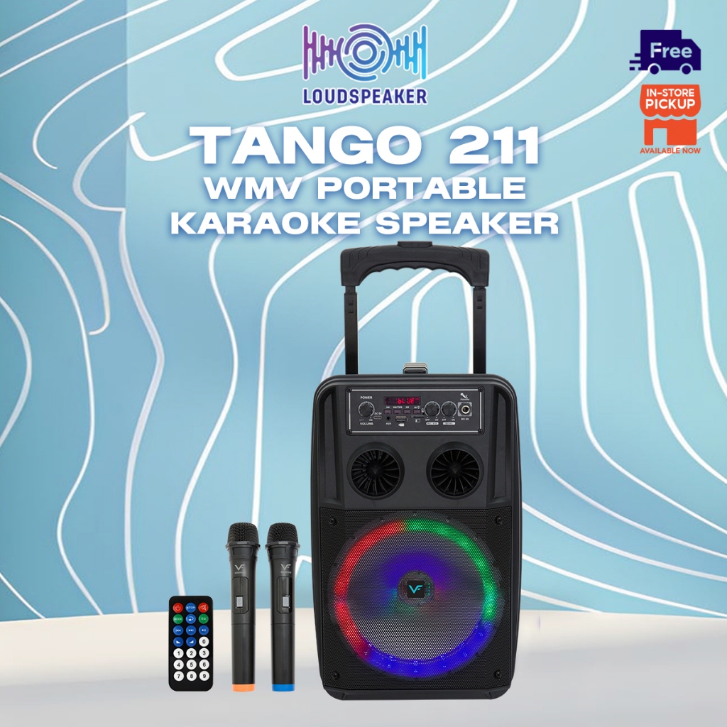 Vinnfier Tango 211 WMV TWS Wireless Portable Trolley Bluetooth Speaker with Karaoke System, FM ...