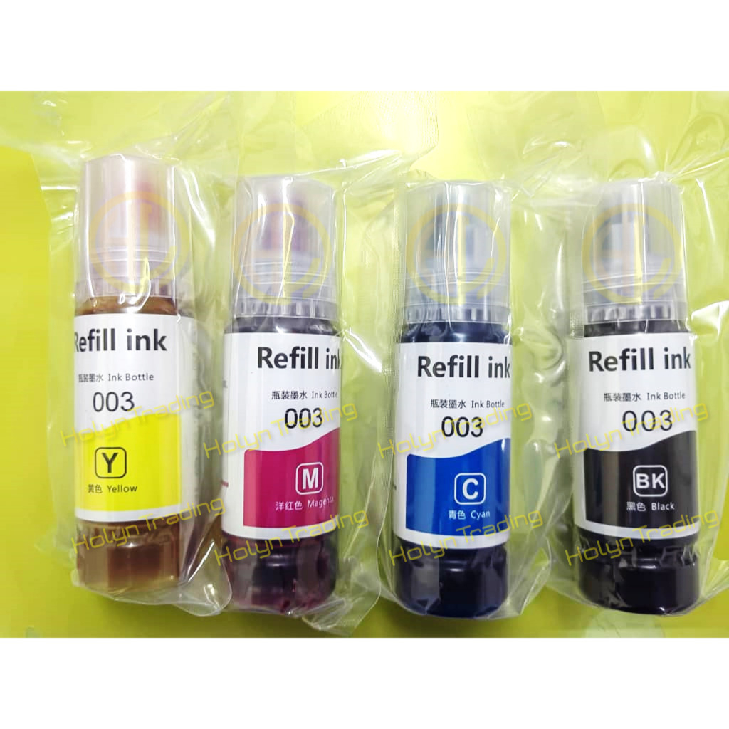 EPSON Ready Stock 003 Refill Ink Compatible For L3110 / L3116 / L3150 ...