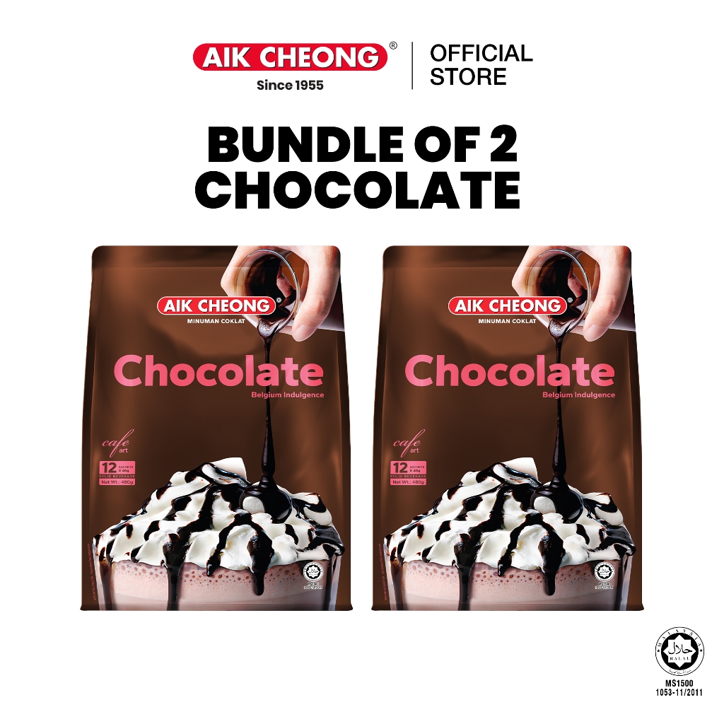 [Bundle of 2] Aik Cheong Chocolate 3in1 - Cafe Art (480g/40g x 12 Sachets) | Shopee Malaysia