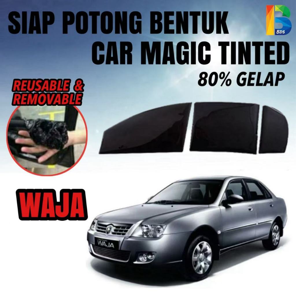 Proton Waja 4 Door Magic Tinted 80% Gelap Siap Potong Tint Cermin ...