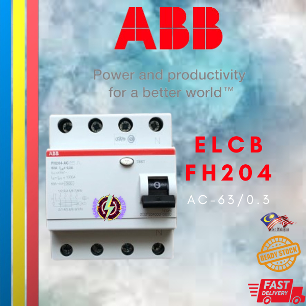ABB ELCB FH204 63A 300MA [Ready Stock] | Shopee Malaysia