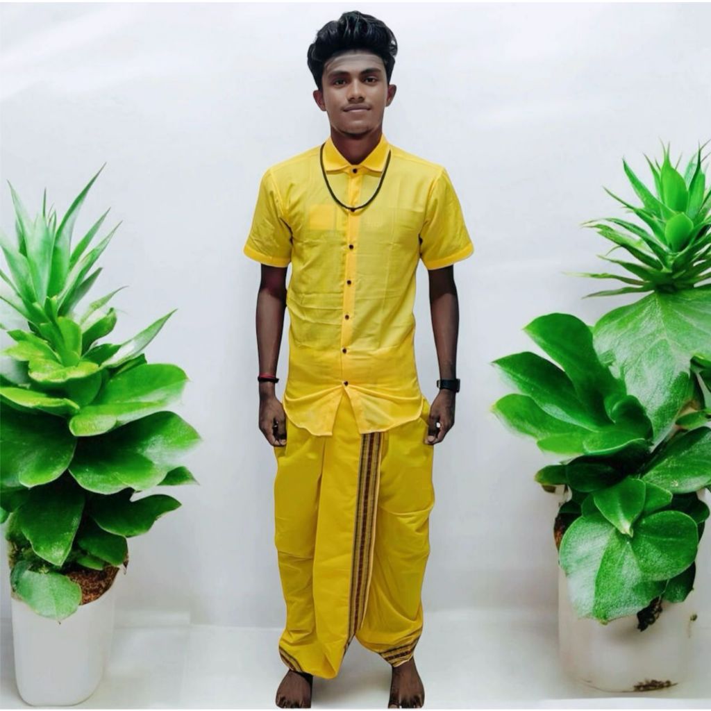 (Stok Sedia)Pakaian Tradisional Baju Kuning Bersaiz Besar Untuk Lelaki ...