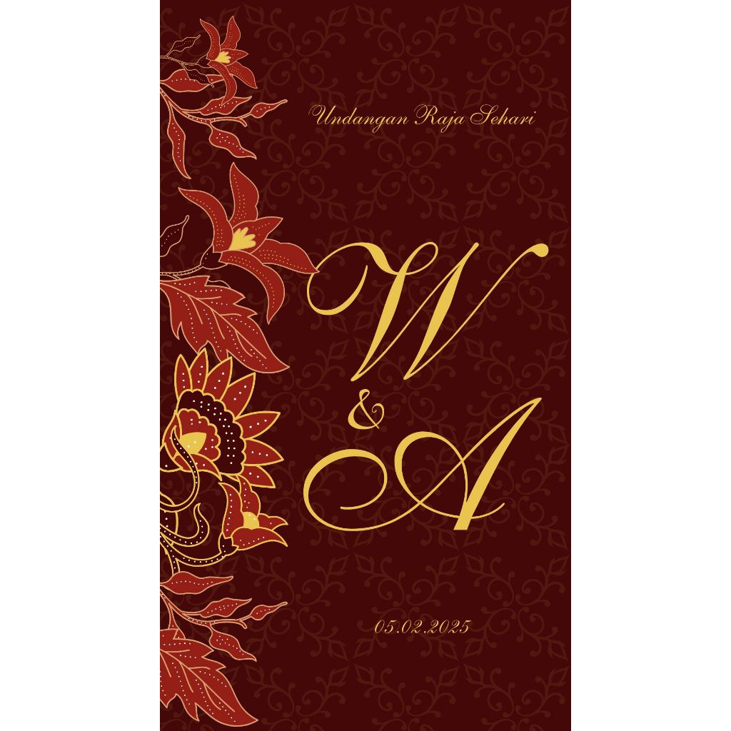 Kad kahwin digital murah | kad kahwin rm8 | digital wedding card | tema klasik | tunang | nikah ...