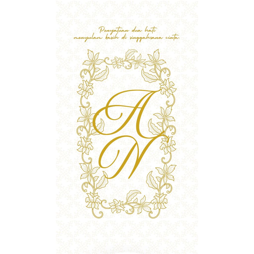 Kad kahwin digital | digital wedding card | tema gold | tunang | nikah ...