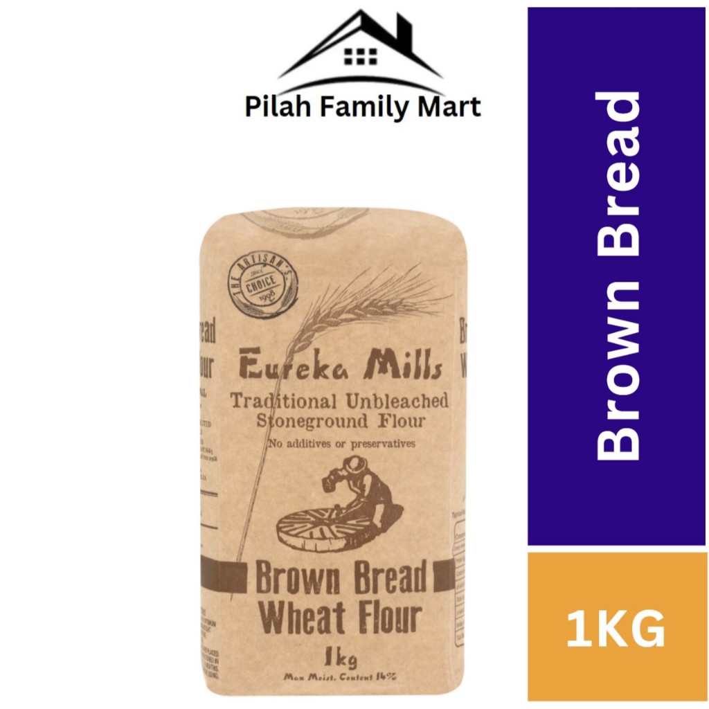Brown Bread Wheat Flour EUREKA MILLS Traditional Flour 1KG | Shopee ...