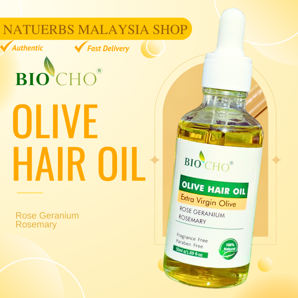 Olive Hair Oil – Extra Virgin Olive with Rose Geranium & Rosemary ...