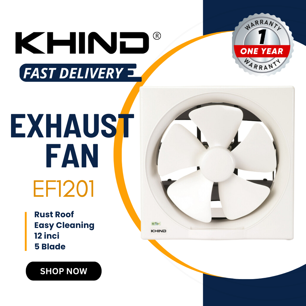 KHIND 12" EXHAUST FAN EF1201 DINDING TYPE | Shopee Malaysia
