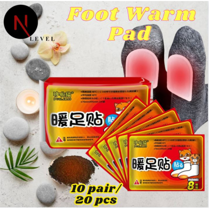 [Ready Stock] 10 Pairs=20pcs Winter Heat Feet Foot Warm Pad Body Warmer ...