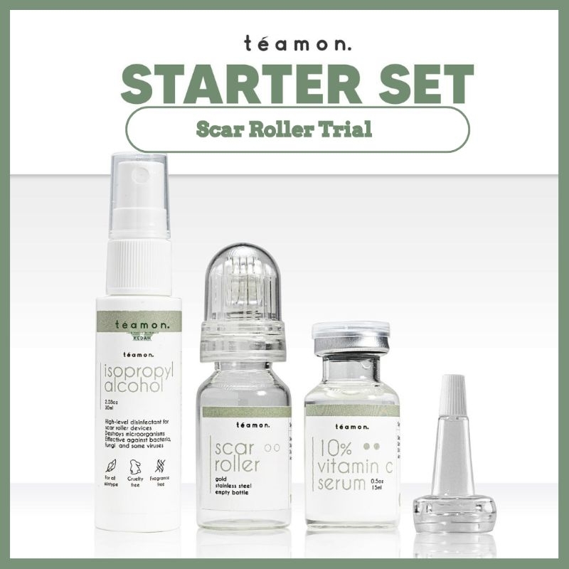 Teamon Scar Roller Starter Set | Roller Head | Vitamin C Serum | Set ...