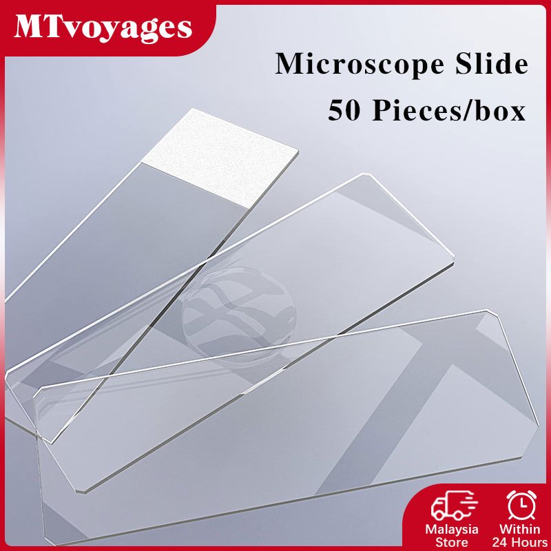50 pcs/box Microscope Slide Glass Slide 7101 Glossy slides Microscope Slide for Laboratory ...