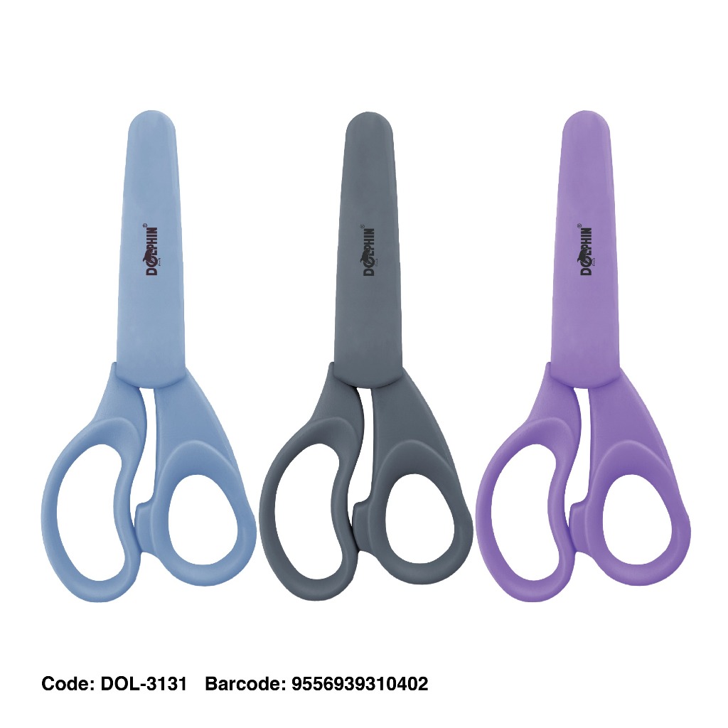 Dolphin DOL-3131 Safety Student Scissors With Protective Cover (RANDOM ...
