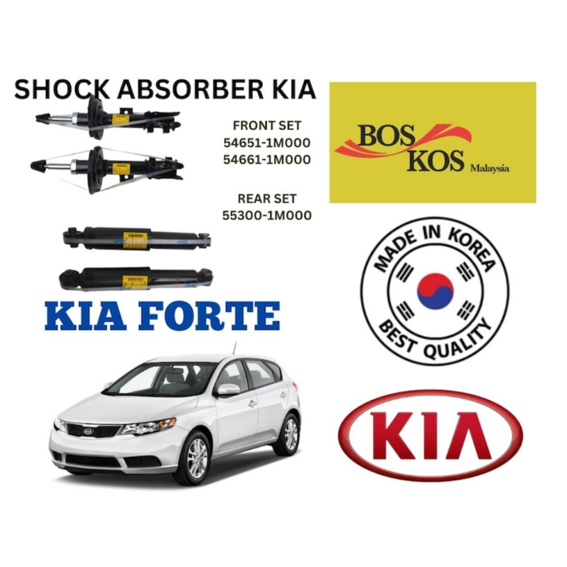 ABSORBER SET FRONT & REAR KIA FORTE [F/LH 54651/61-1M000, RR:55300 ...