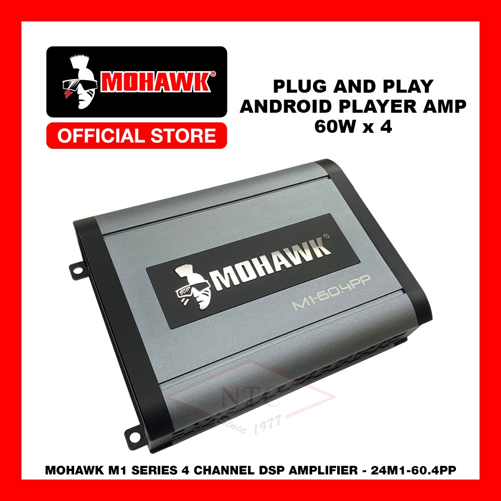 MOHAWK Car Audio M1-SERIES 4 Channel Amplifier PLUG N PLAY Android ...
