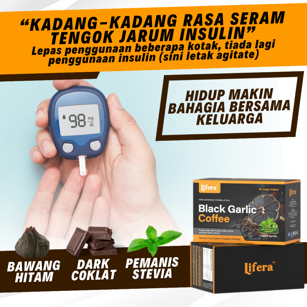 Kopi Black Garlic Stevia – Mesra Kencing Manis, Tanpa Gula, Sesuai ...