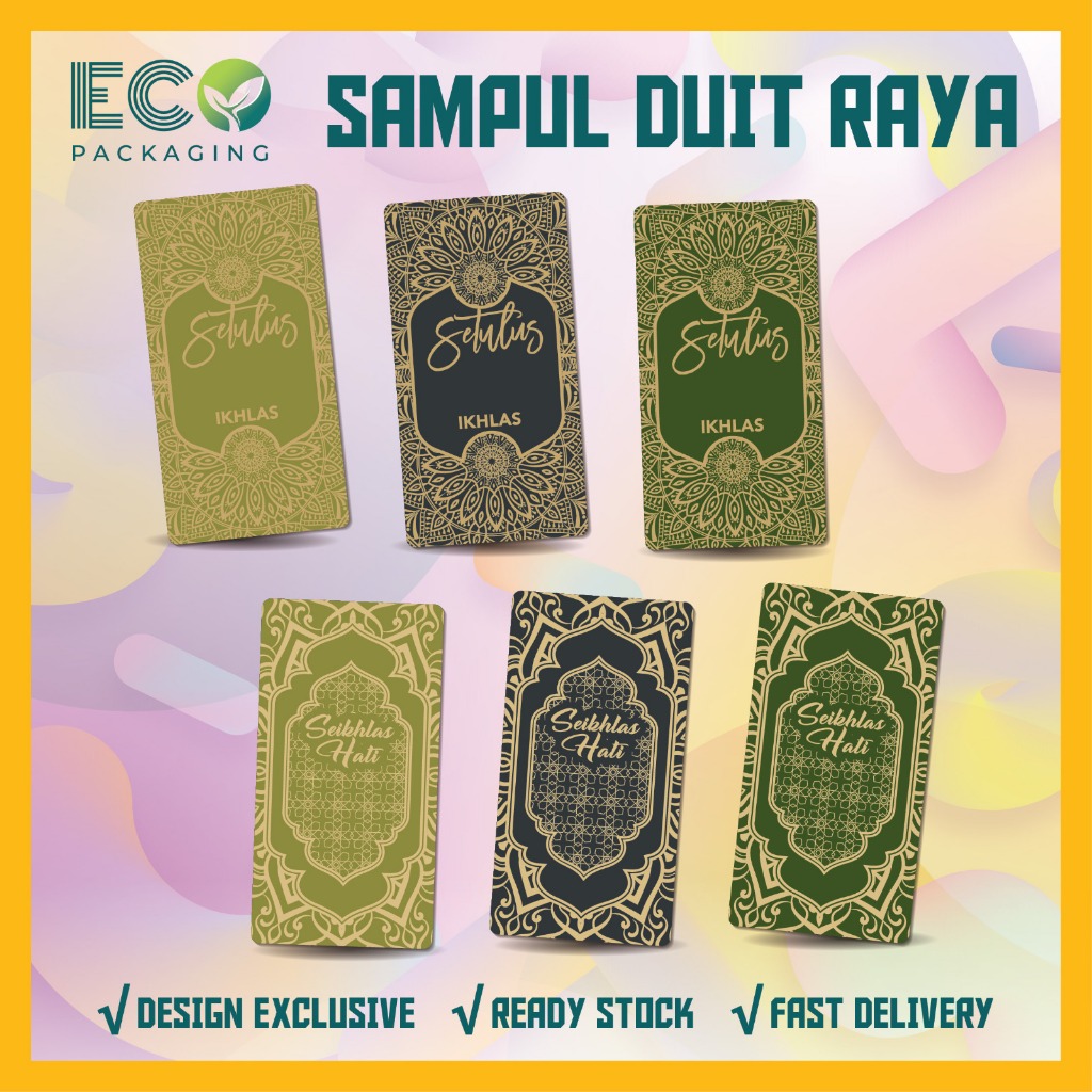 Sampul Raya Tarik Viral, Sampul Salam Kaut, Sampul Lipat Perkahwinan ...