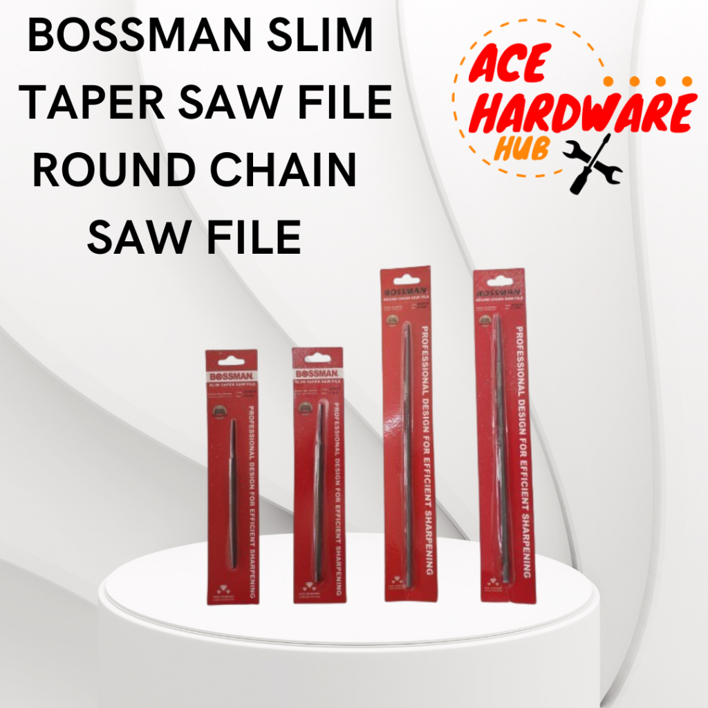 BOSSMAN SLIM TAPER SAW FILE ROUND CHAIN SAW FILE KIKIR SLIM KIKIR BULAT ...