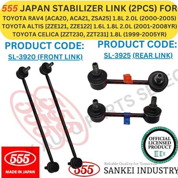 555 JAPAN STABILIZER LINK (FRONT, REAR) FOR TOYOTA RAV4 [ACA20, ACA21 ...